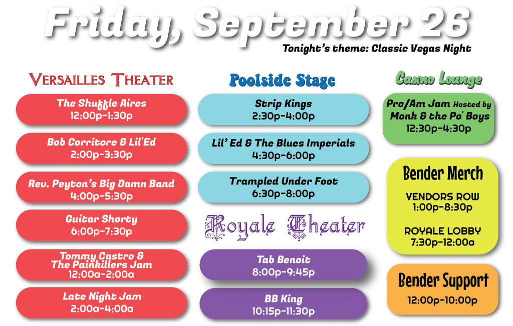 2014 Music Schedule – Big Blues Bender
